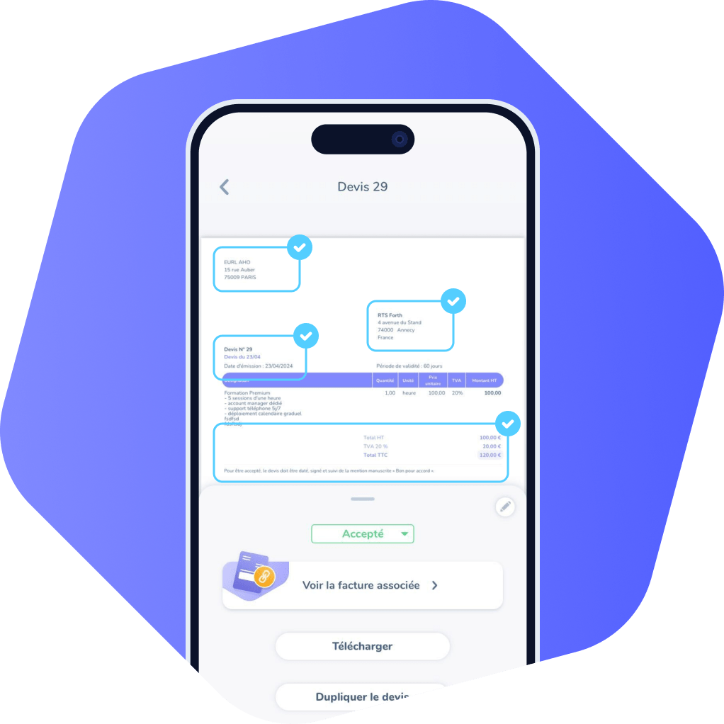 Logiciel de devis gratuit - Envoyez vos devis - ⭐ 4,8/5